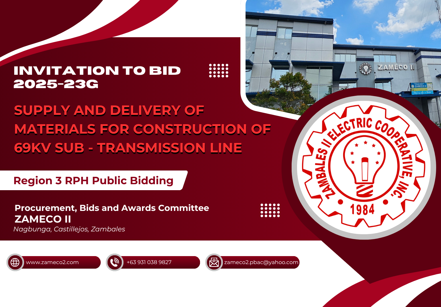 ZAMECO II – “To provide efficient, reliable, safe and affordable power towards utmost customer ...